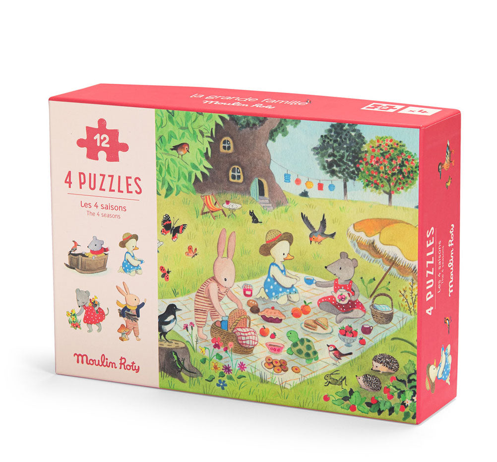 Grand Family 4 x Jigsaw Puzzles The Four Seasons (12 pieces each ...