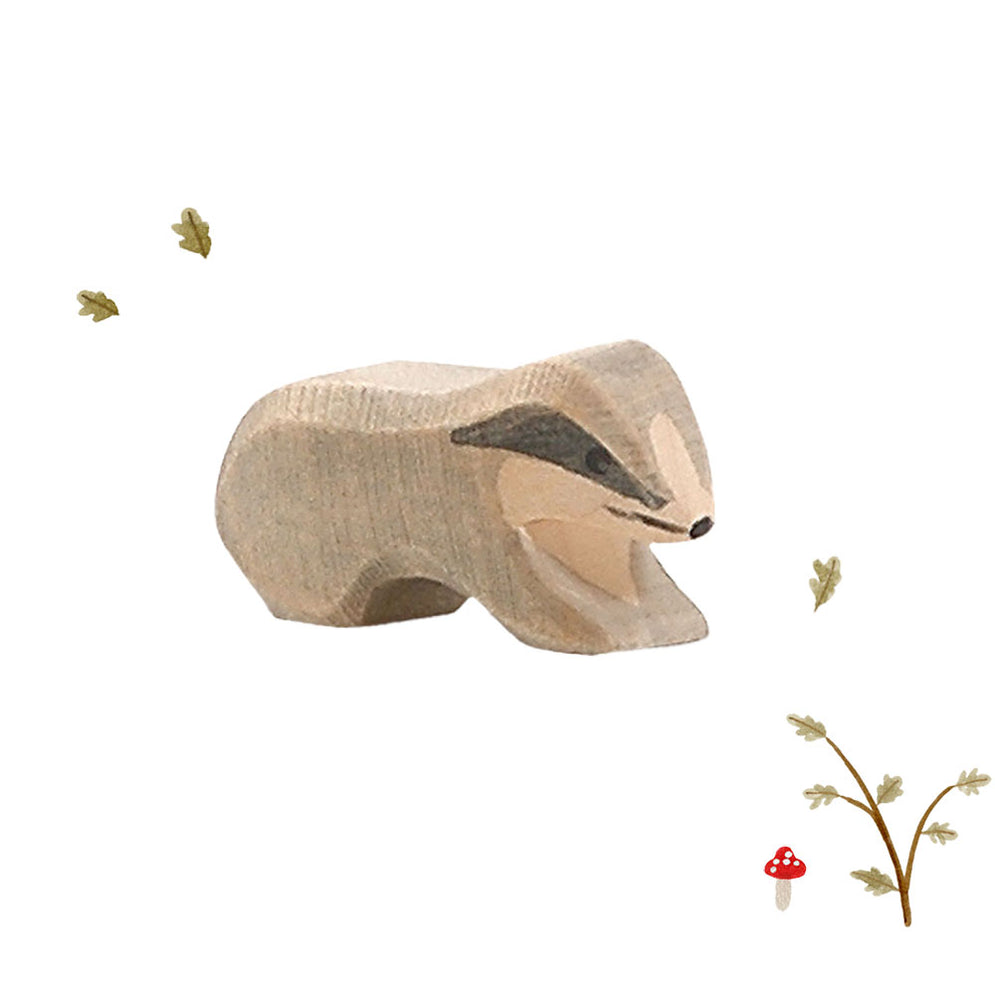 Ostheimer wooden toy animal - badger cub– Cottontails Baby