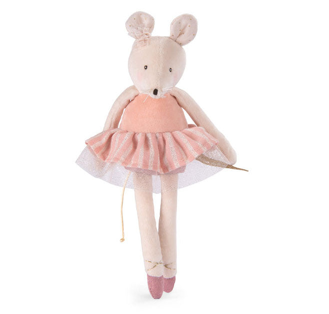 Moulin Roty Soft Pink Velvet Mouse– Cottontails Baby