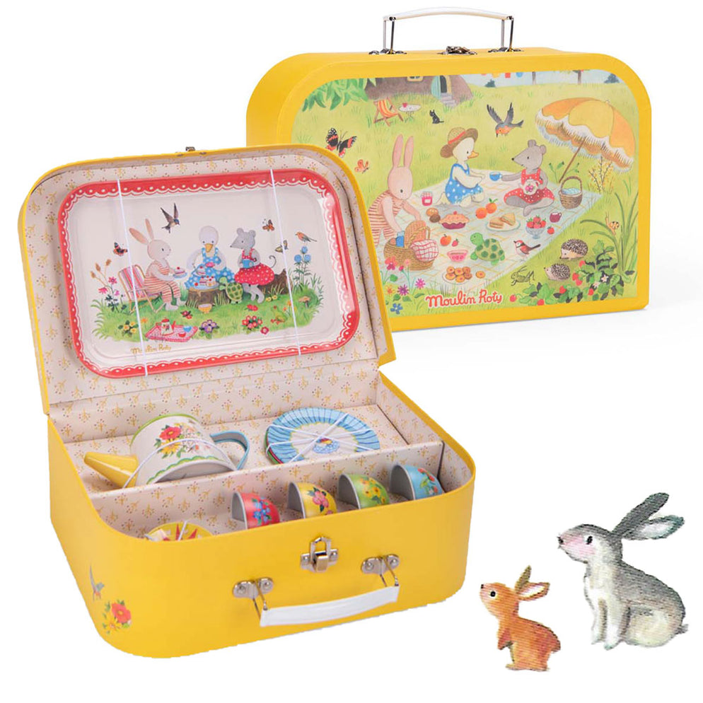 Moulin Roty Grand Family metal tea set– Cottontails Baby