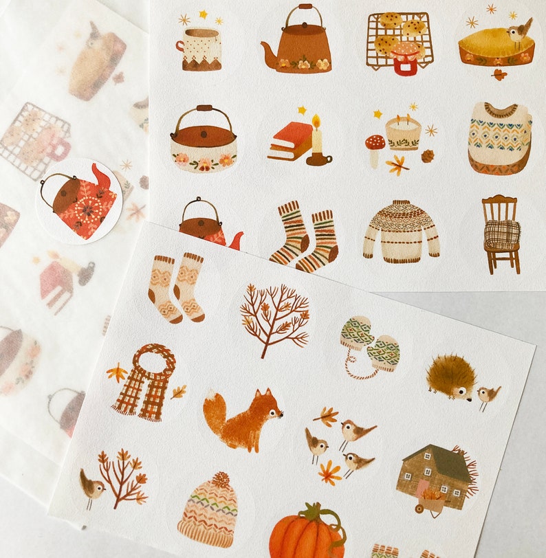 Handmade Paper Stickers - Autumn – Cottontails Baby