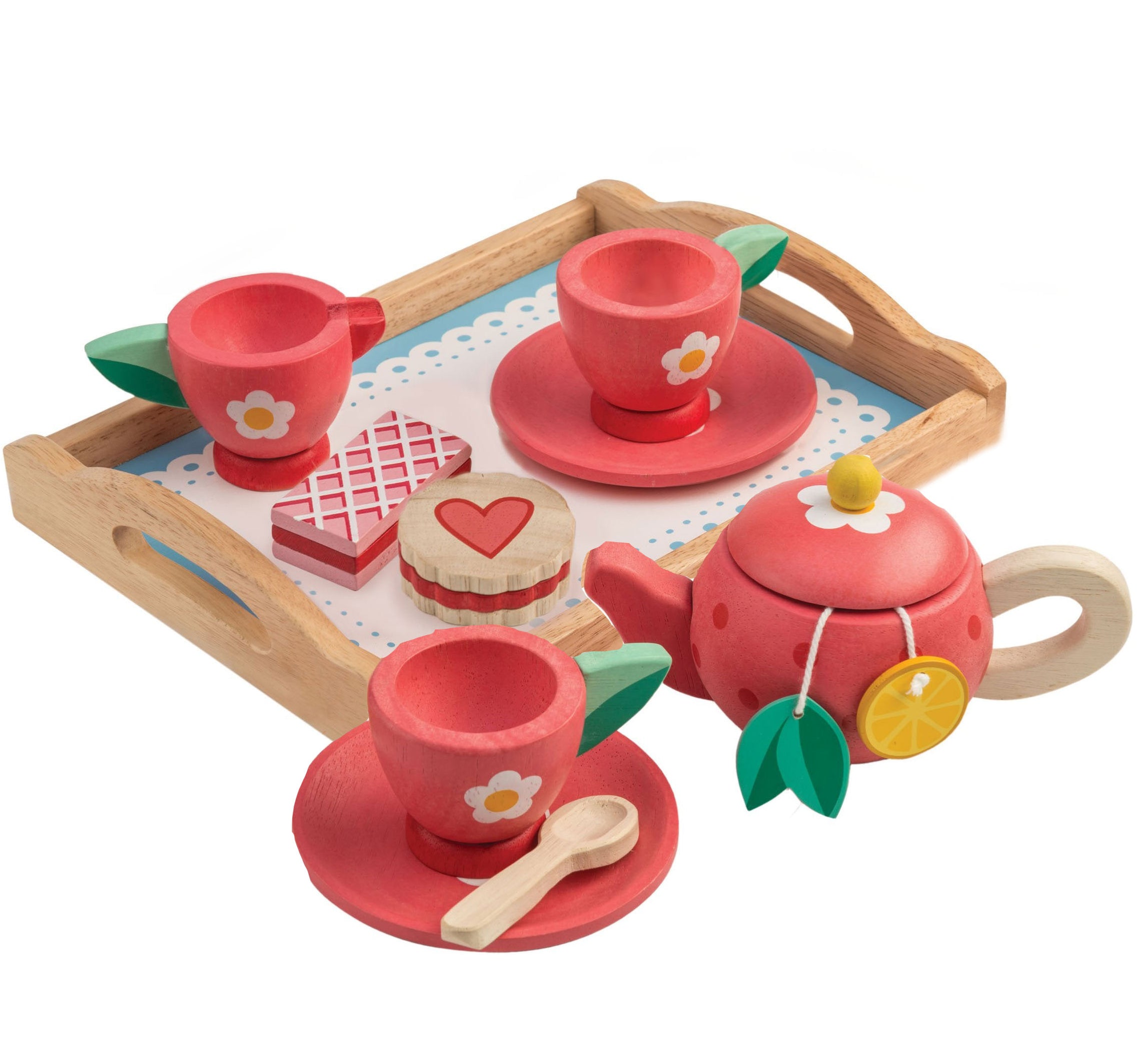 Wooden Tea Tray Set– Cottontails Baby