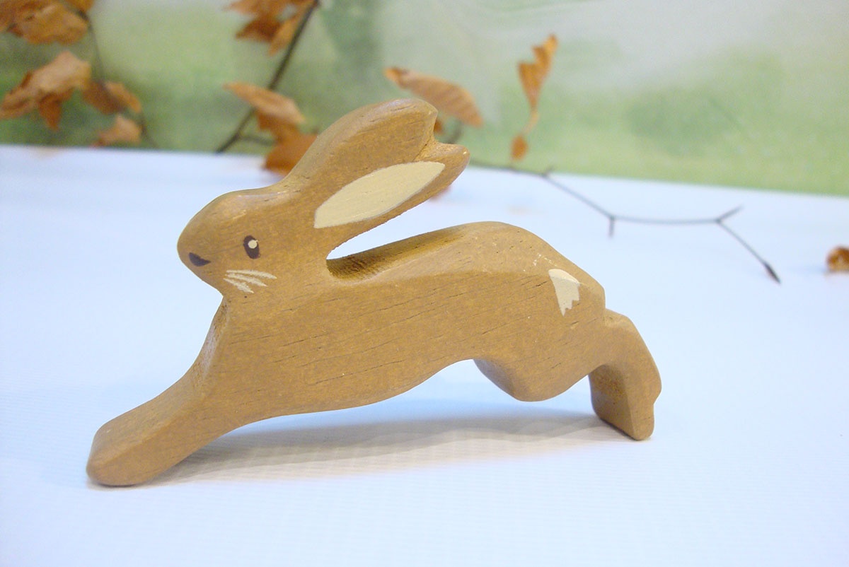 Little wooden woodland animal - leaping hare– Cottontails Baby